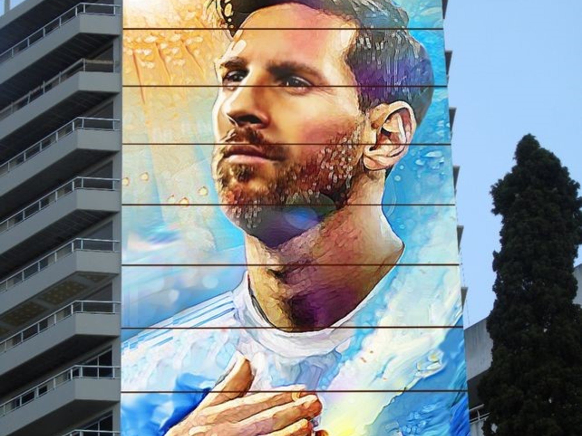 INAUGURAN EL SORPRENDENTE MURAL DE MESSI EN ROSARIO - El Territorial